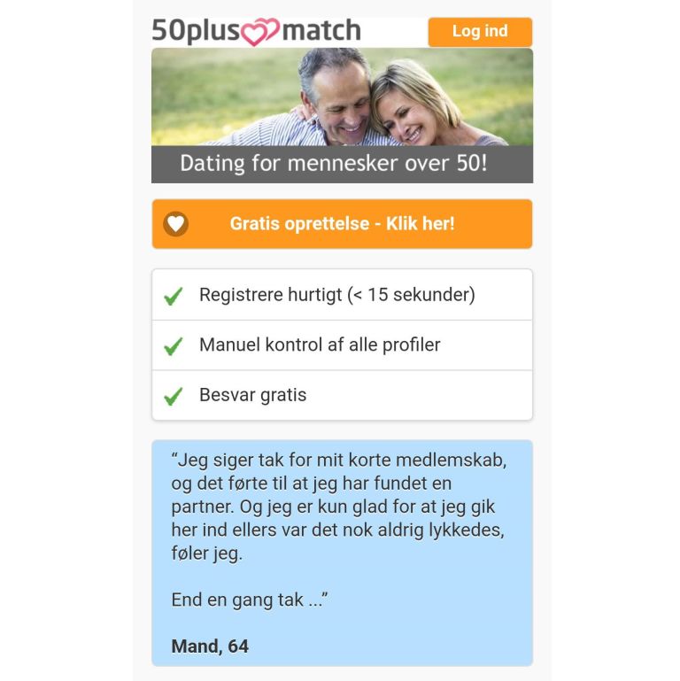 50plusmatch Anmeldelse december 2025: Dating for dem over 50 ...